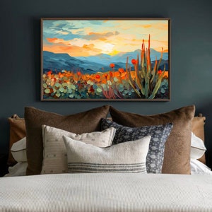 Owyhee Desert Sunset Print Colorful Oregon Landscape Painting Panoramic ...