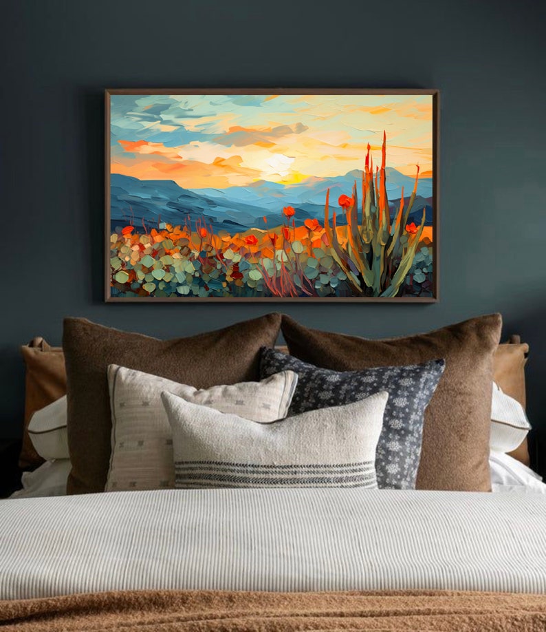 Owyhee Desert Sunset Print Colorful Oregon Landscape Painting Panoramic ...