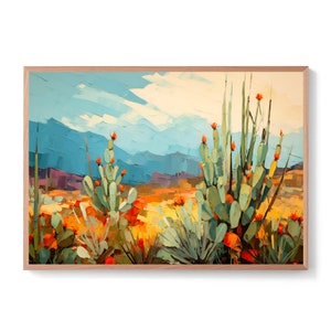 Mojave Desert Wall Art Nevada Art Print Abstract Landscape Painting ...