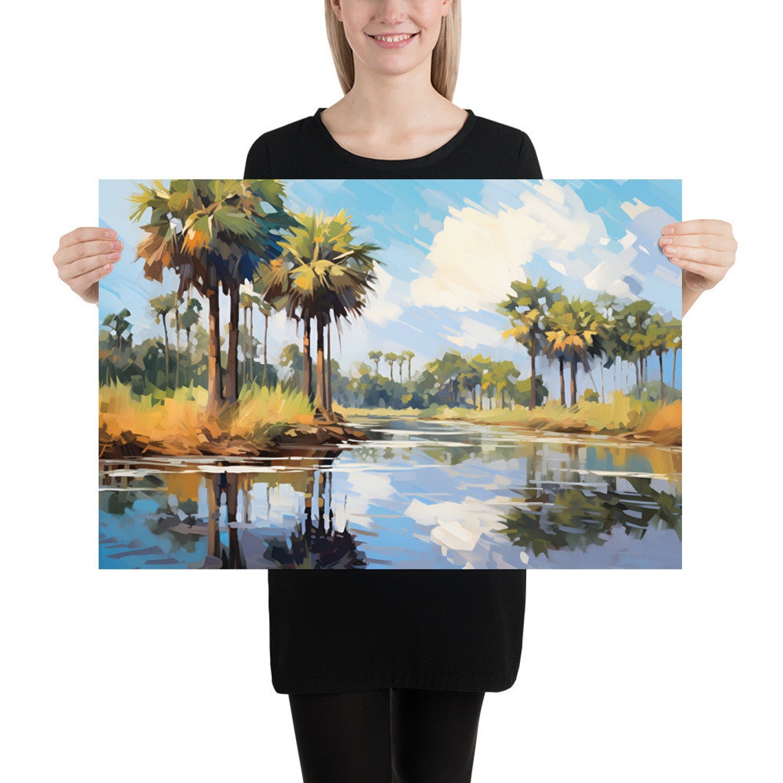 Florida Everglades National Park Poster Wetlands Nature Painting ...