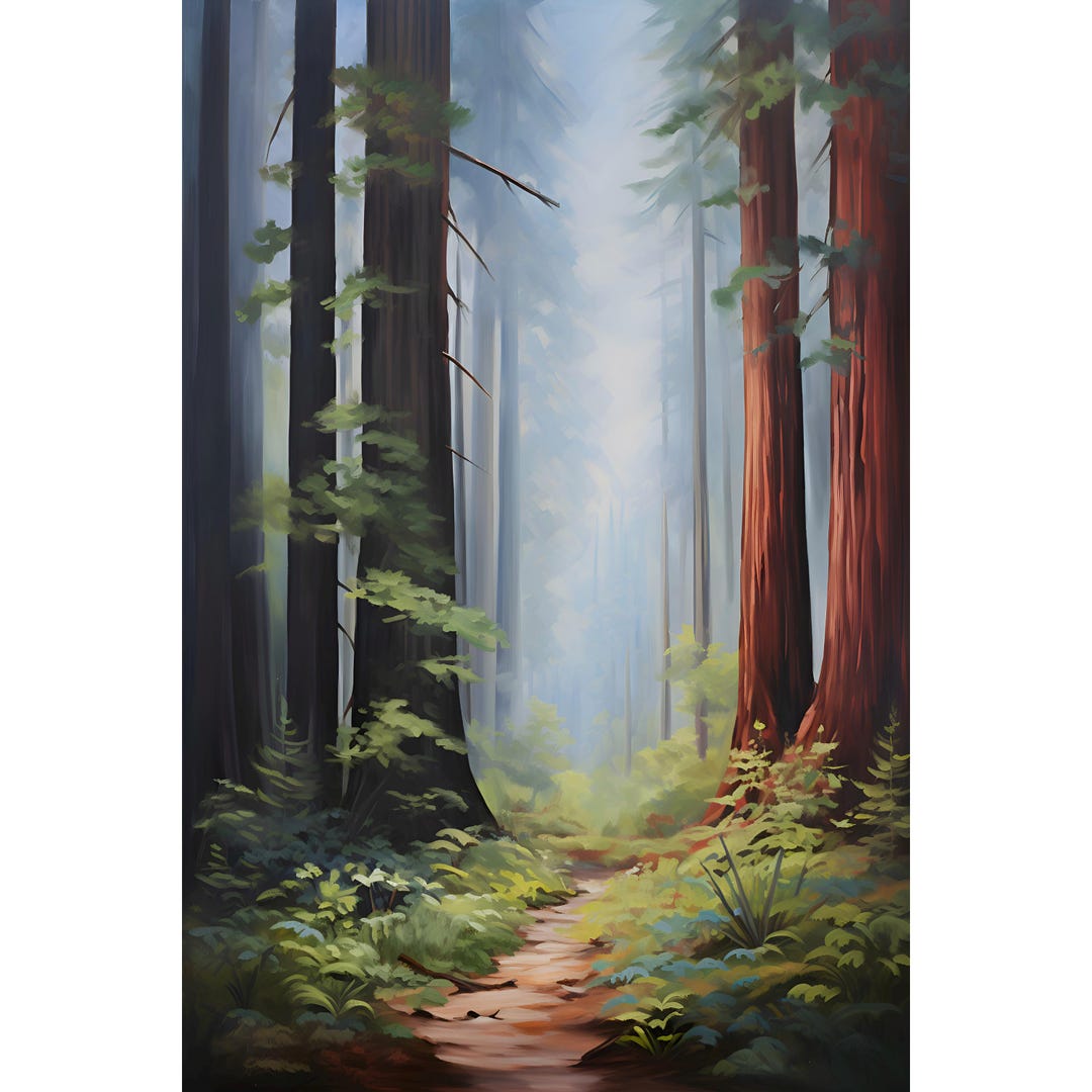 Sequoia National Park Poster California Forest Print Sequoia Tree Wall ...