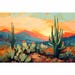 Lechuguilla Desert Landscape Arizona Art Print Cacti Wall Art ...