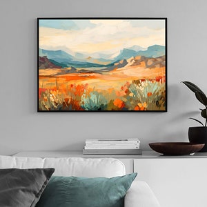 Mount Taylor Art Print New Mexico Painting Mountain Sunrise Landscape ...