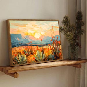 Emory Peak Texas Print Big Bend Painting Texas Wall Art Western Desert ...