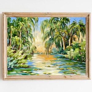Florida Sunset Tropical Art Print From Oil Painting Original Art Big ...