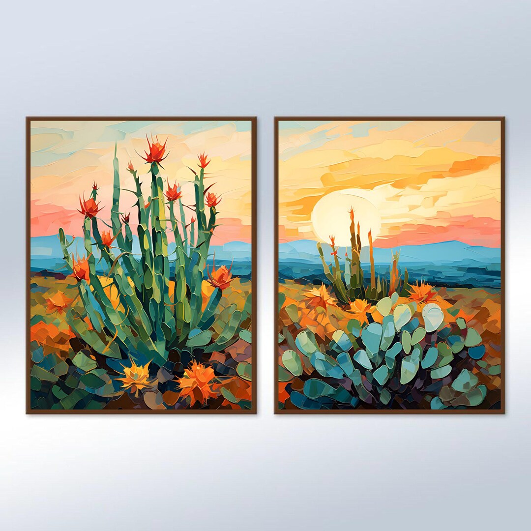 Sandia Mountains Wall Art Set of 2 | New Mexico Landscape Print Set ...