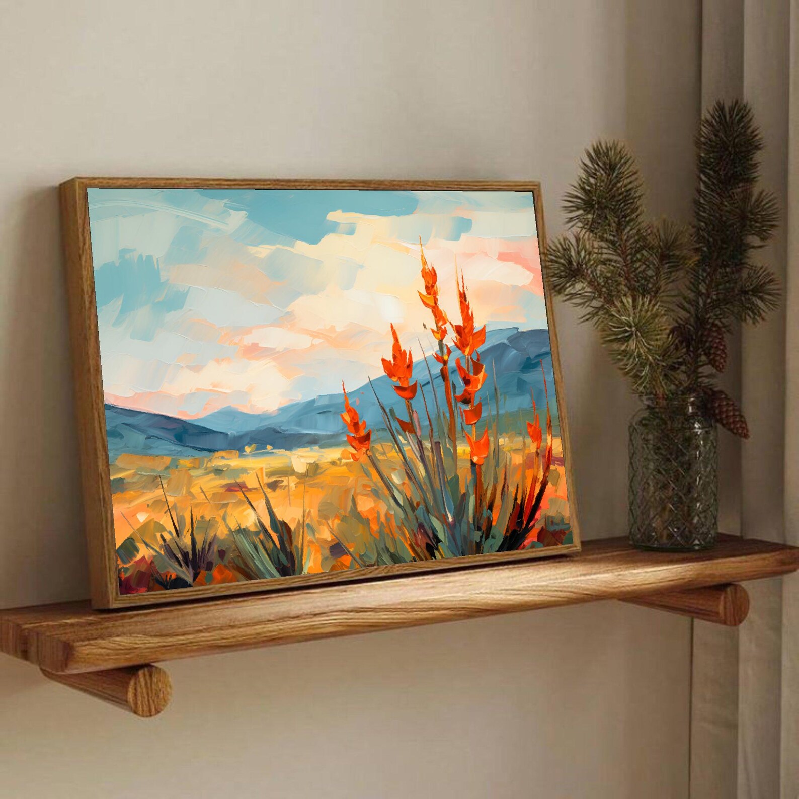 North Franklin Mountain Landscape West Texas Art Print Panoramic Wall ...