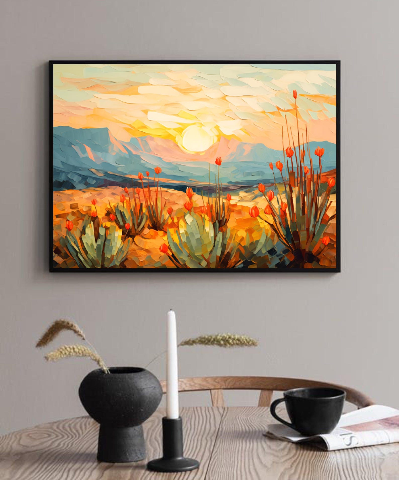 Emory Peak Texas Print Big Bend Painting Texas Wall Art Western Desert ...