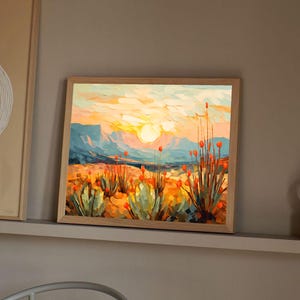 Emory Peak Texas Print Big Bend Painting Texas Wall Art Western Desert ...