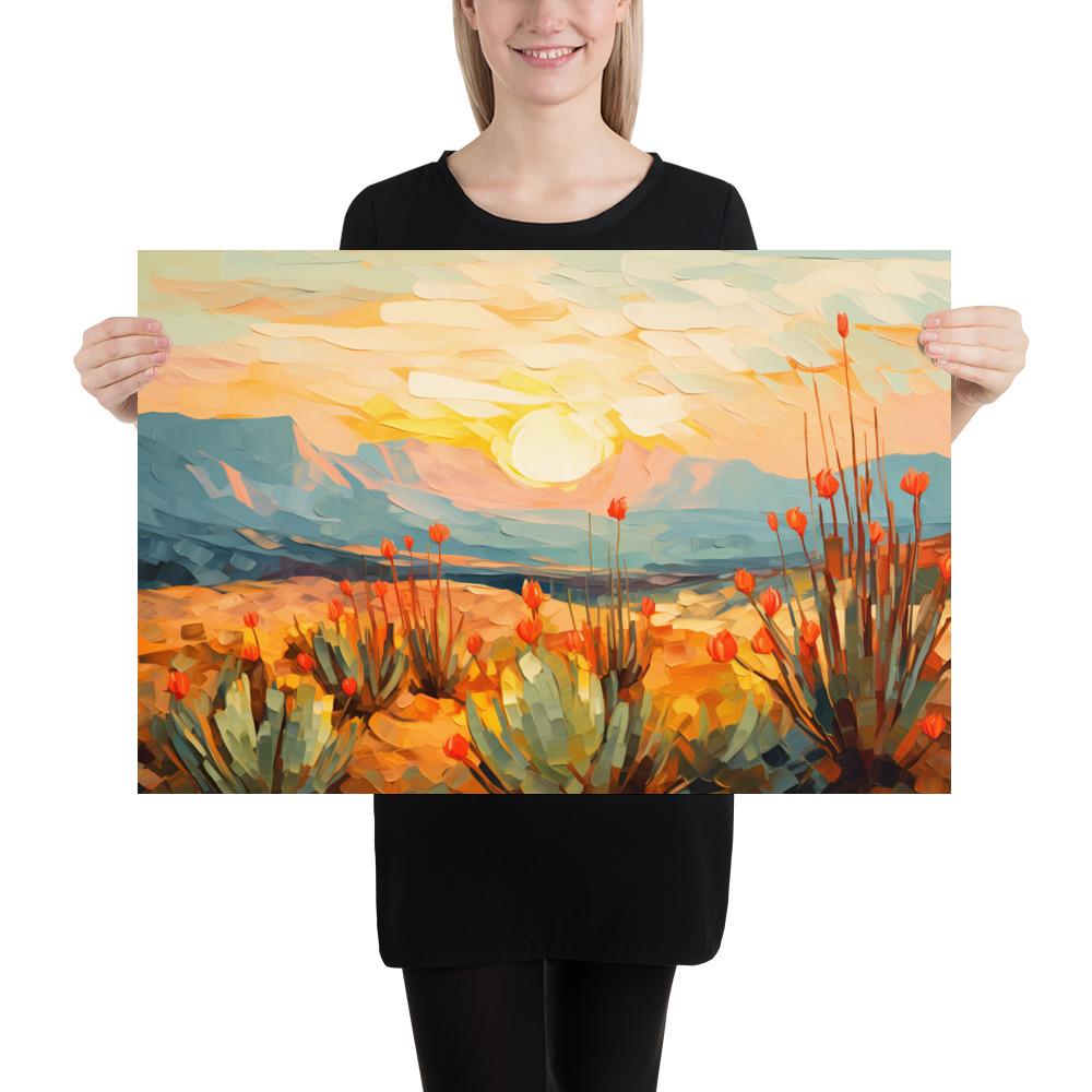 Emory Peak Texas Print Big Bend Painting Texas Wall Art Western Desert ...