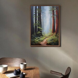 Sequoia National Park Poster California Forest Print Sequoia Tree Wall ...