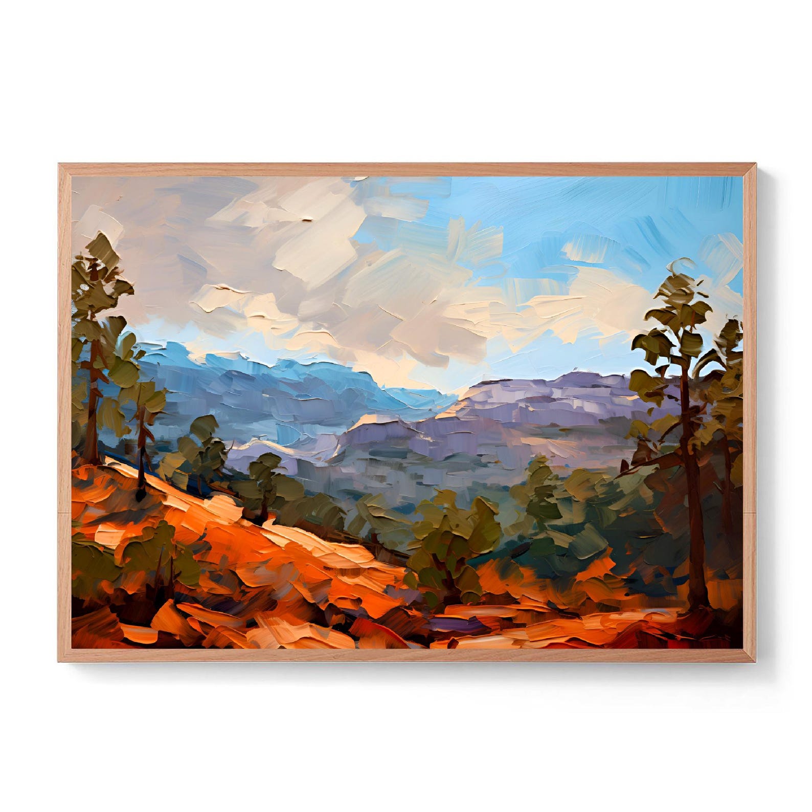 Gila National Forest Print New Mexico Painting Southwestern Wall Art ...