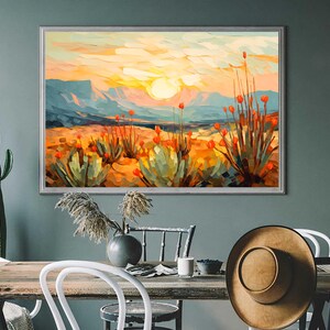 Emory Peak Texas Print Big Bend Painting Texas Wall Art Western Desert ...