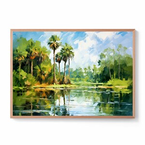 Florida Landscape Art Print Corkscrew Swamp Sanctuary Poster Travel ...