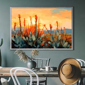 Painted Desert Sunset Print Colorful Arizona Landscape Painting Western ...