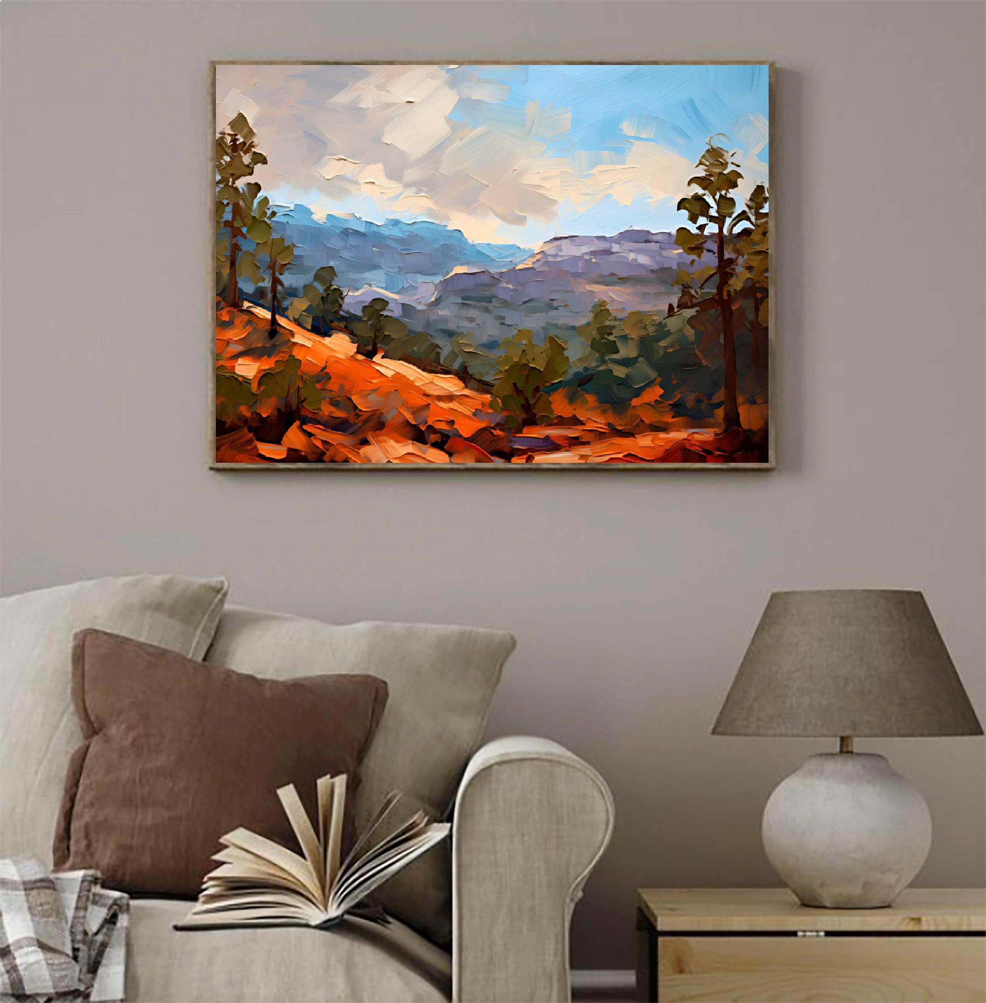 Gila National Forest Print New Mexico Painting Southwestern Wall Art ...
