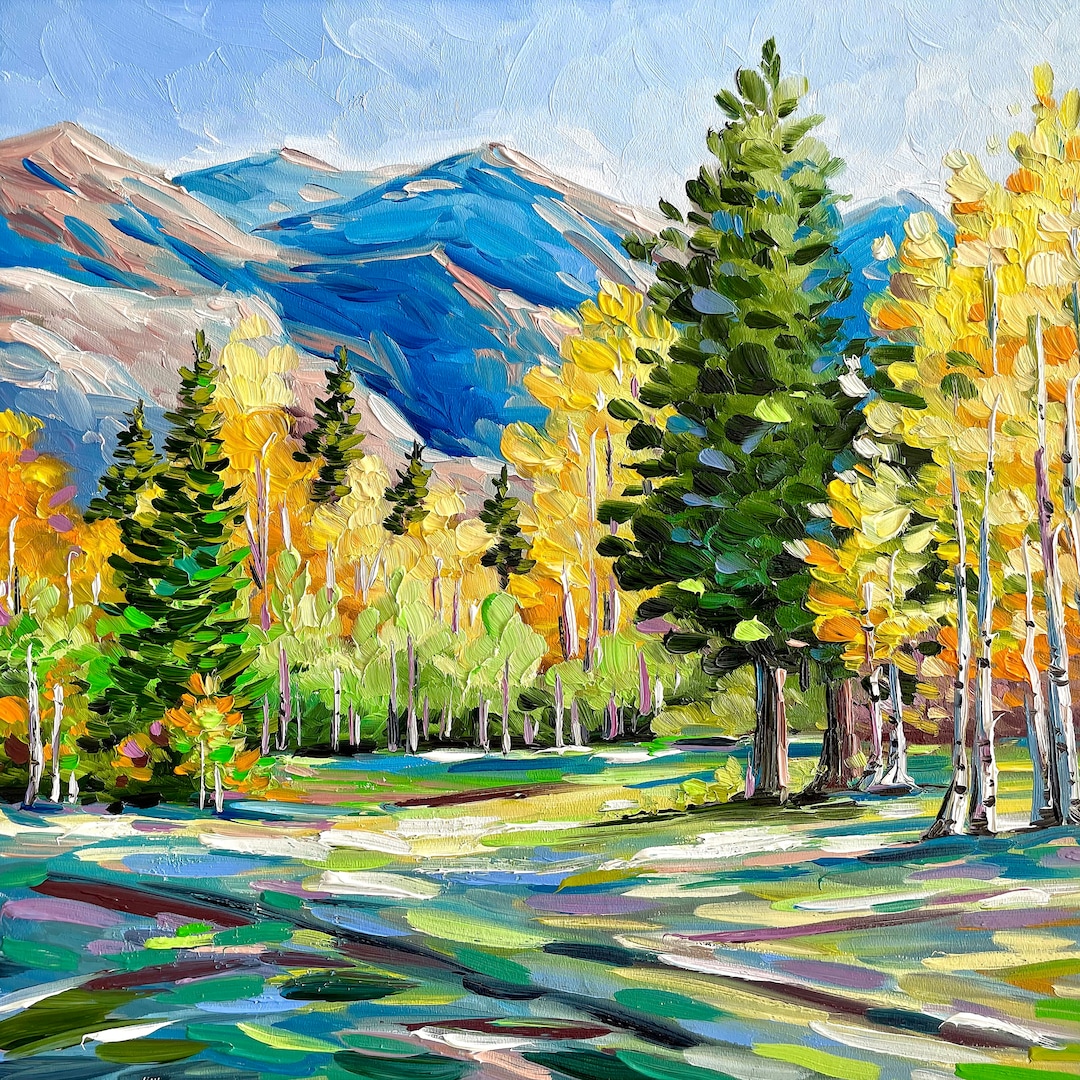 Utah Landscape Print From Oil Painting Original Artwork Mountain Forest ...
