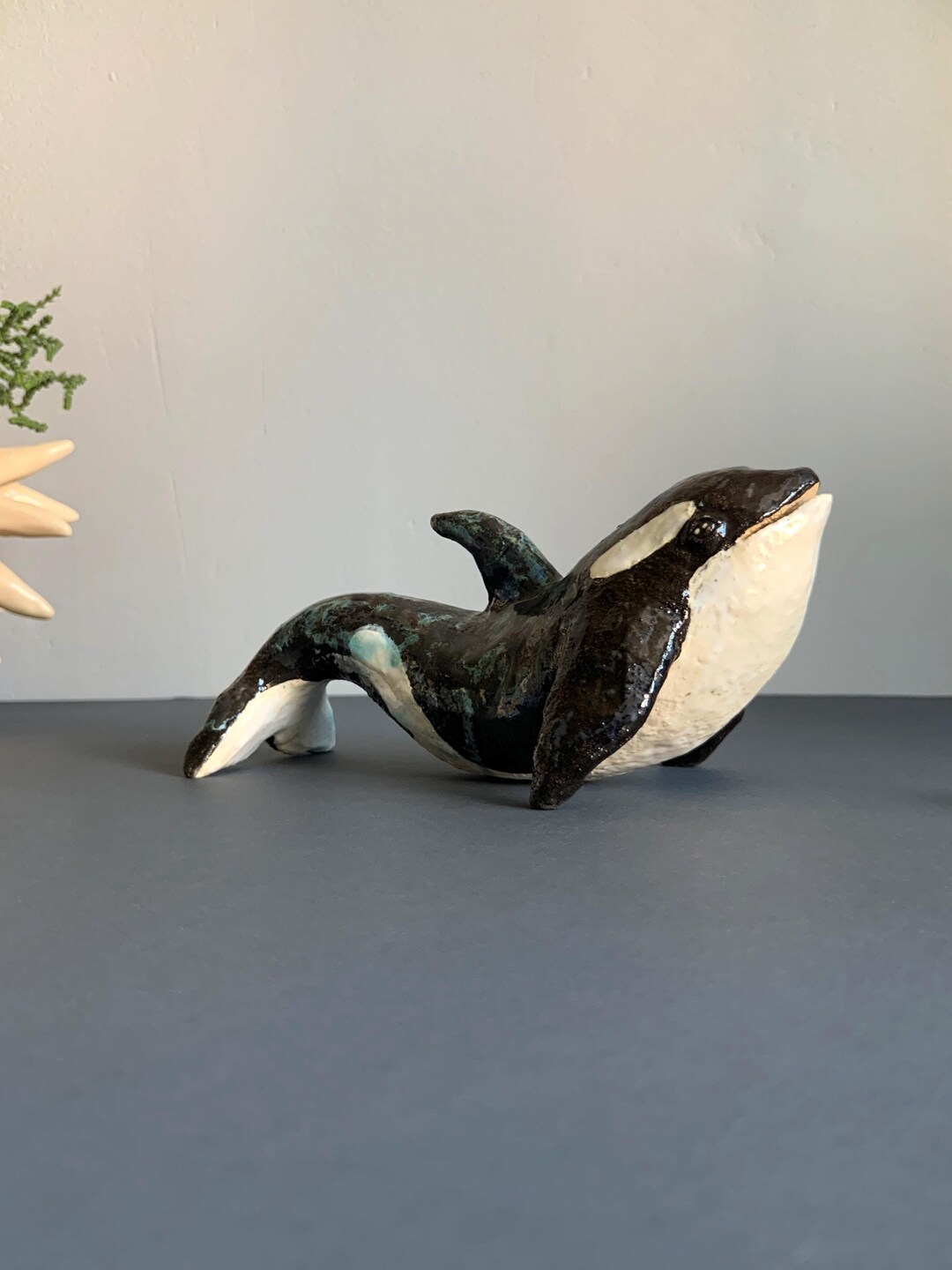 Ceramic Killer Whale. Sculpture of a Clay Orca - Etsy