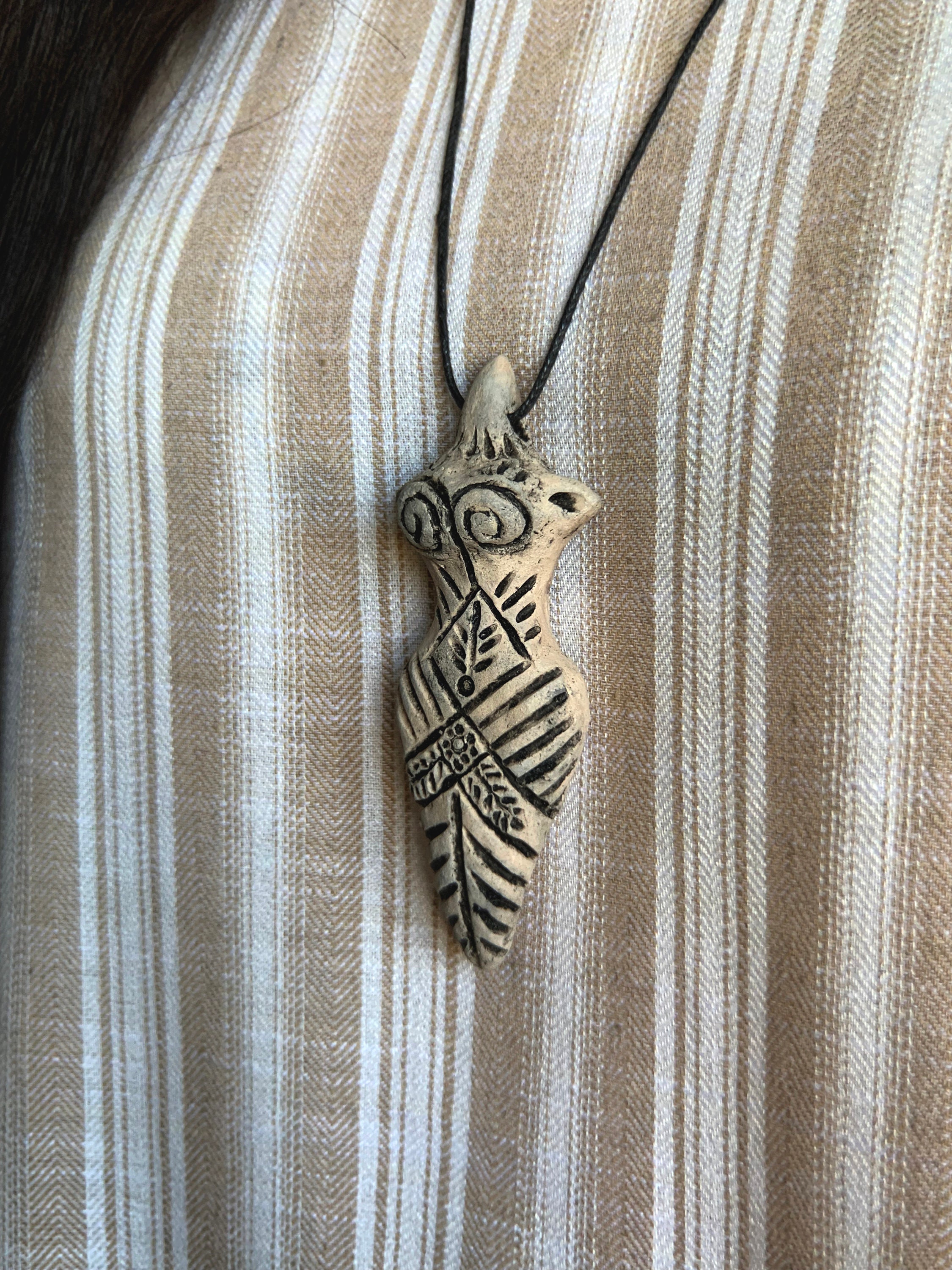 Ceramic Pendant Tripolian Amulet Mother Amulet Fertility Goddess ...
