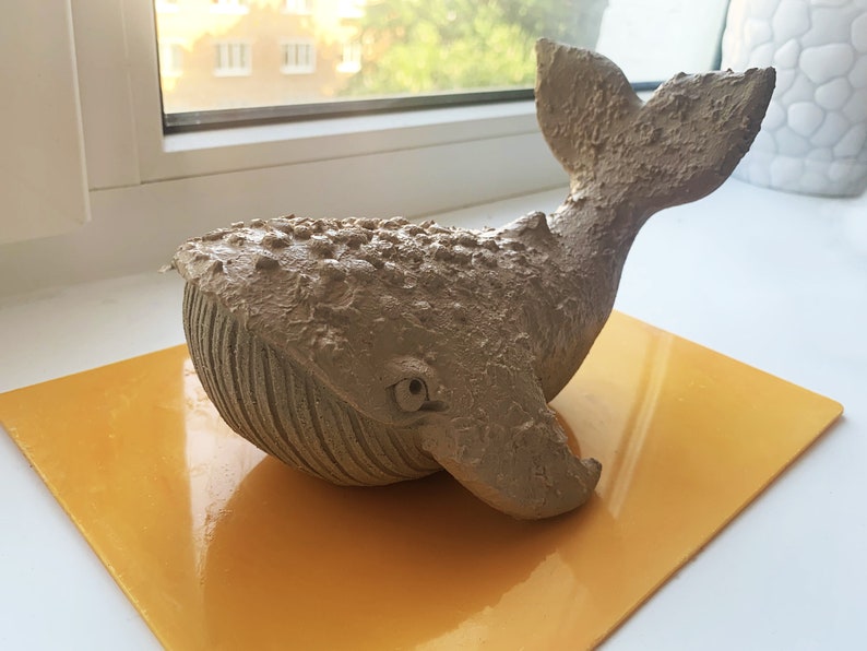 Sculpture of Blue Ceramic Whale a Figure of a Large Fish for - Etsy