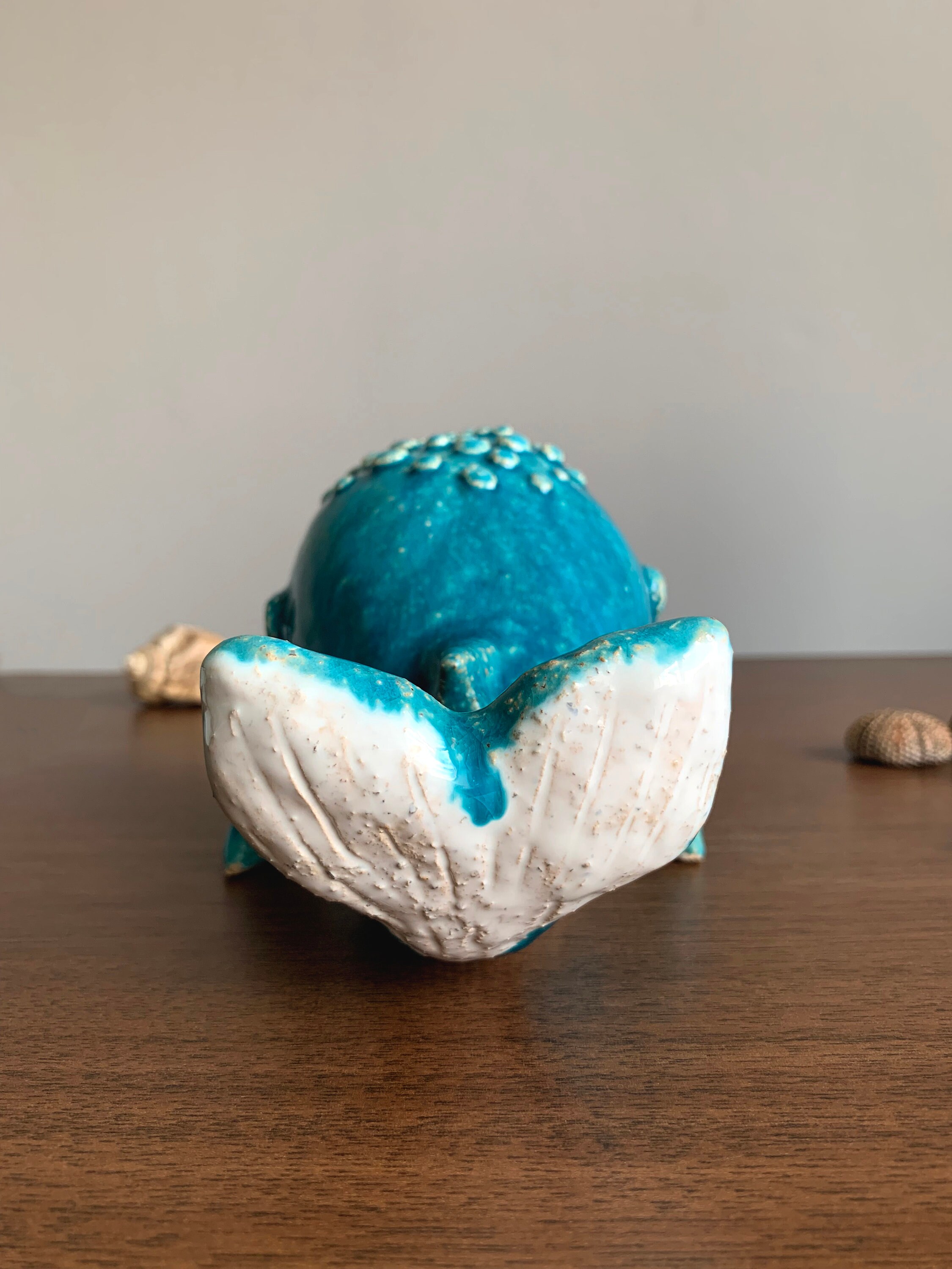 Sculpture of Blue Ceramic Whale a Figure of a Large Fish for - Etsy
