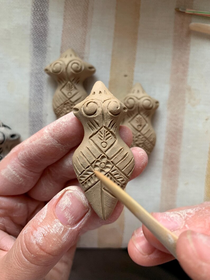 Ceramic Pendant Tripolian Amulet Mother Amulet Fertility Goddess ...