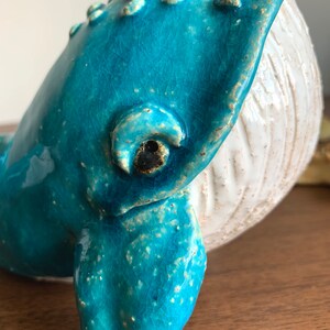 Sculpture of Blue Ceramic Whale a Figure of a Large Fish for - Etsy