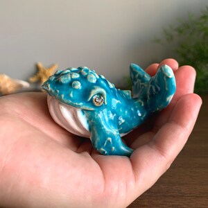 Blue Ceramic Whale Sculpture, a Gift for Marine Fish Lovers - Etsy