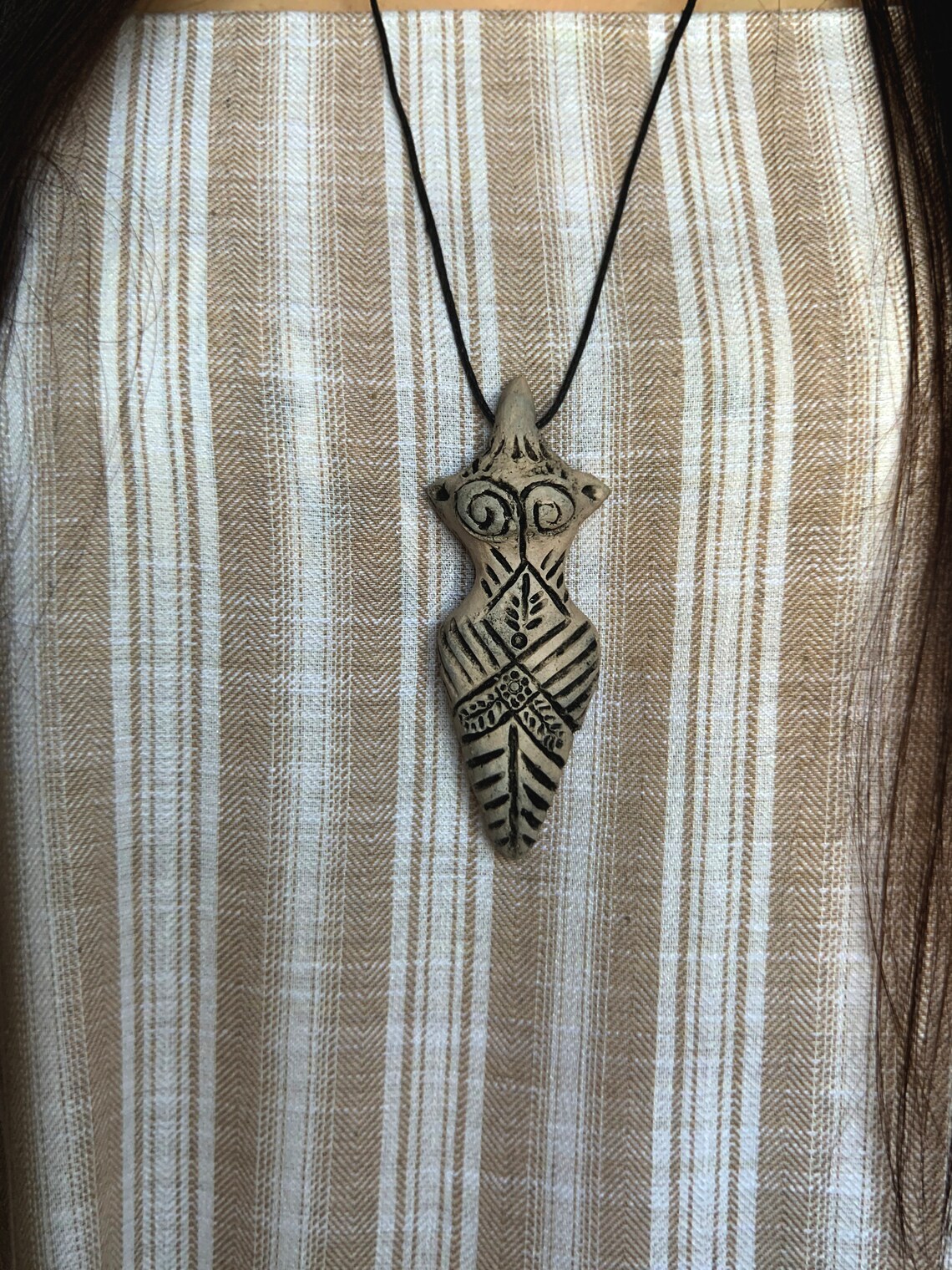 Ceramic Pendant Tripolian Amulet Mother Amulet Fertility Goddess ...