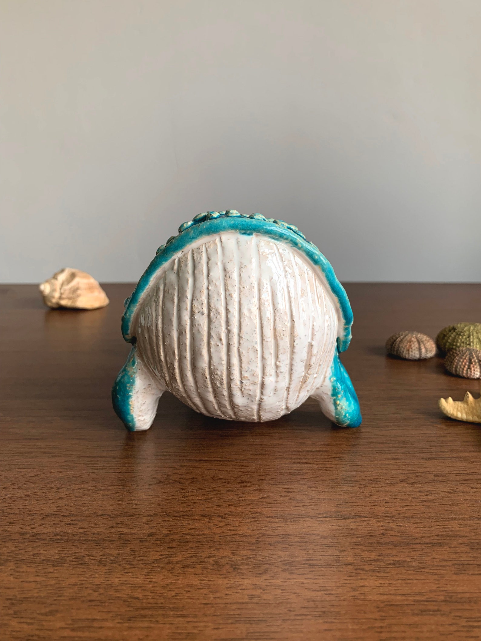 Sculpture of Blue Ceramic Whale a Figure of a Large Fish for - Etsy