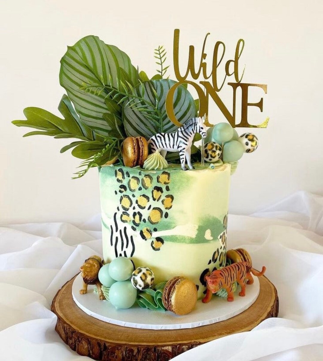 Wild One Safari Inspired Cake Topper - Etsy UK