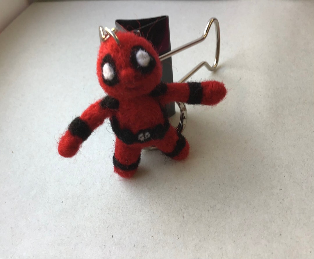 Deadpool in a Cute Way Felt Figure Elaborately Handcrafted as a ...