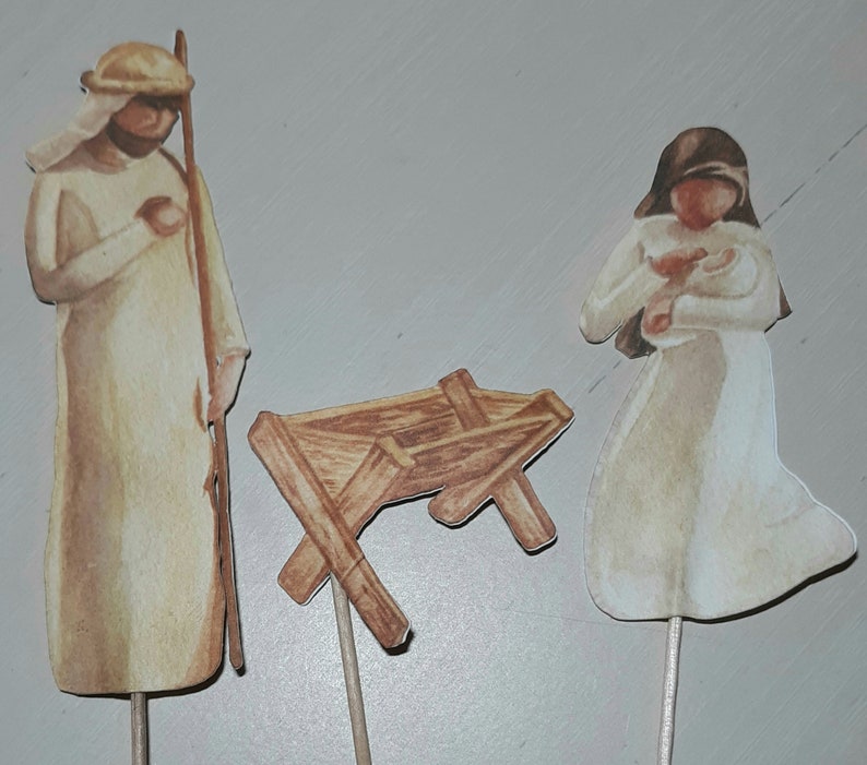 Nativity Cake Topper - Etsy