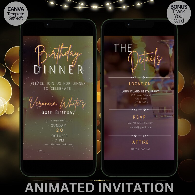 ANIMATEDINVITATIONHQ - Etsy