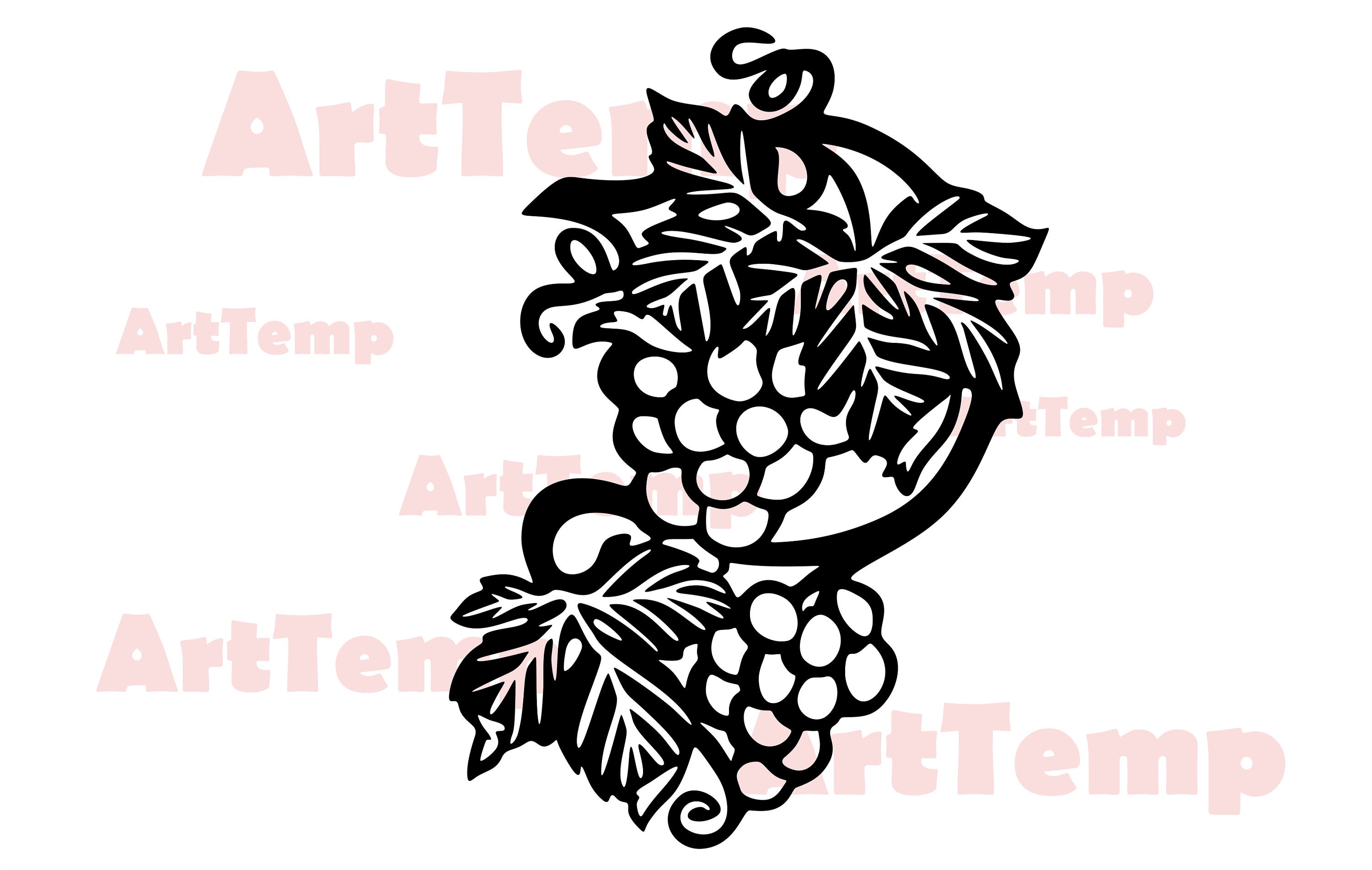 Grapes SVG Botanical Art Cut File Dxf Svg for Cricut Dxf - Etsy Canada