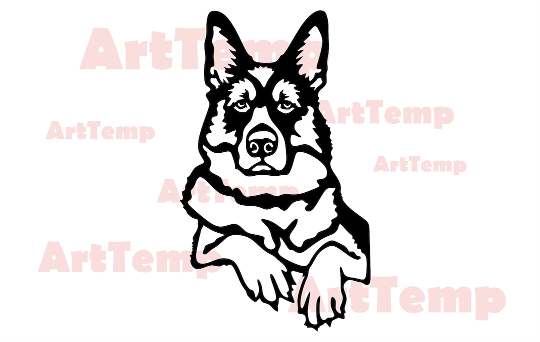German Shepherd SVG, Dog Dxf Cut File, Pet Svg for Cricut, Dxf for ...