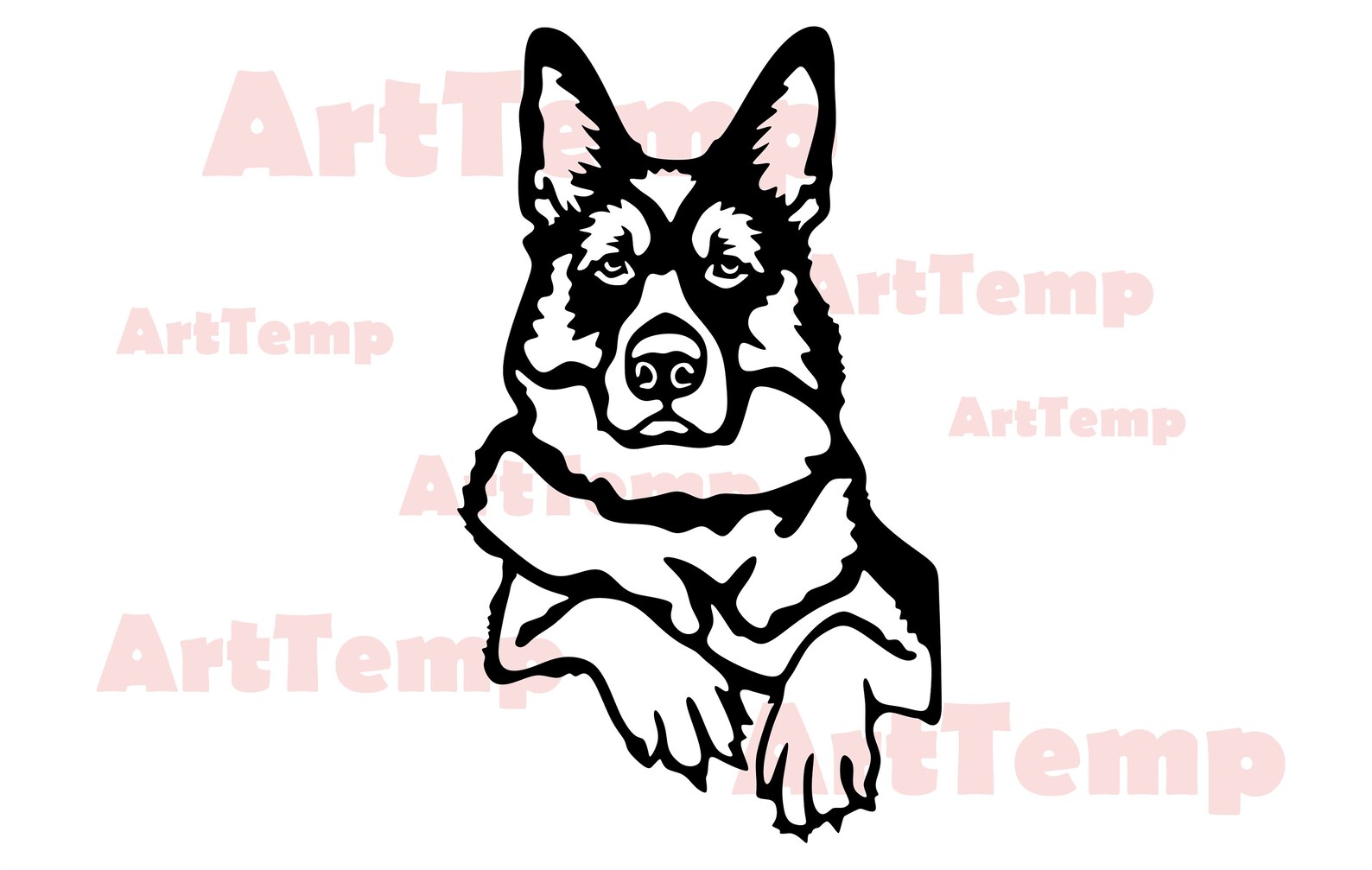 German Shepherd SVG Dog Dxf Cut File Pet Svg for Cricut Dxf - Etsy