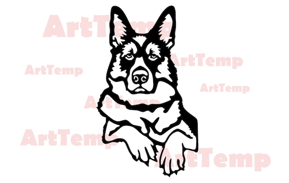 German Shepherd SVG Dog Dxf Cut File Pet Svg for Cricut Dxf | Etsy