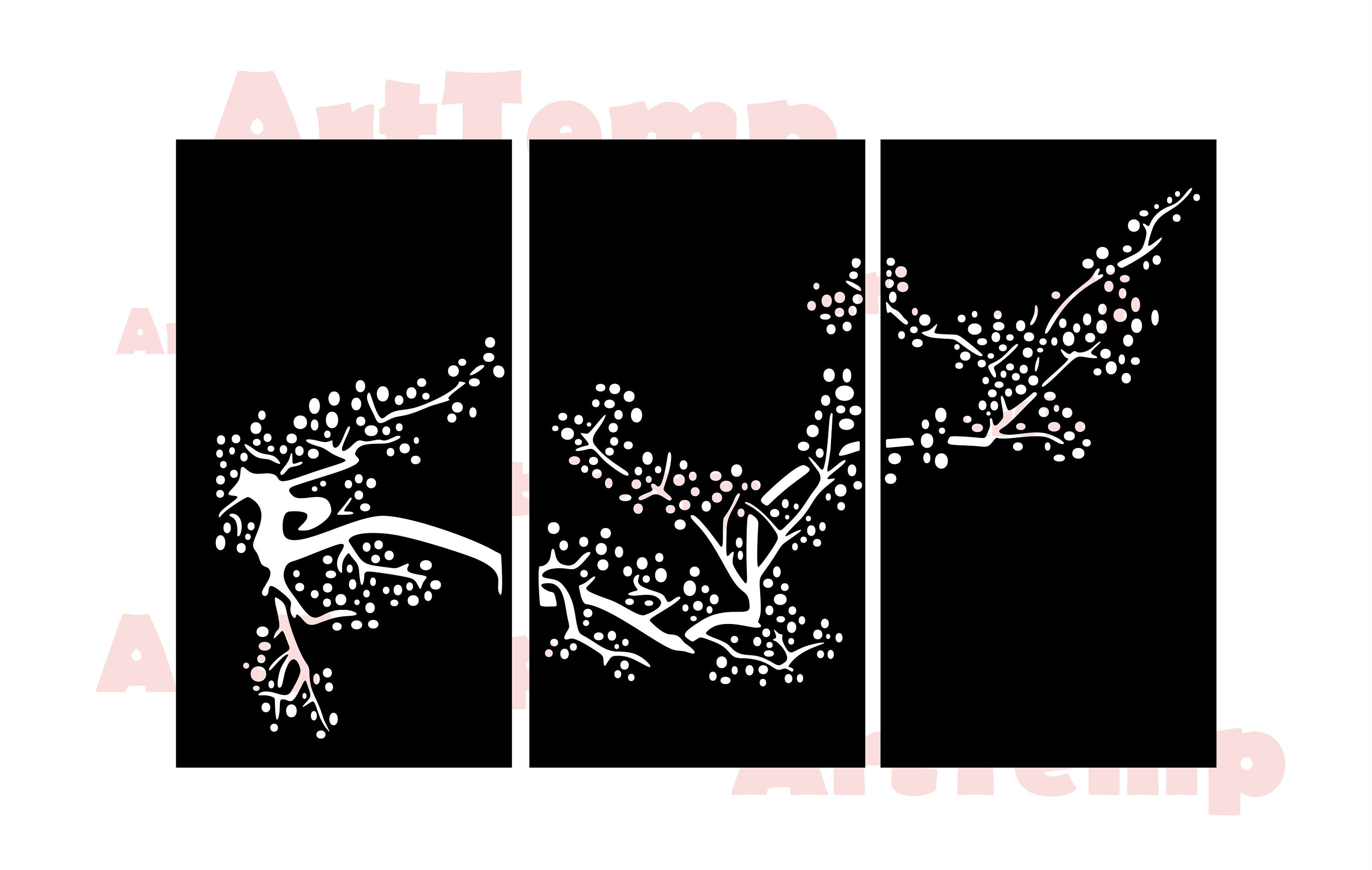 Sakura Panel SVG Vector Japanese Design SVG Svg for Cricut | Etsy Australia