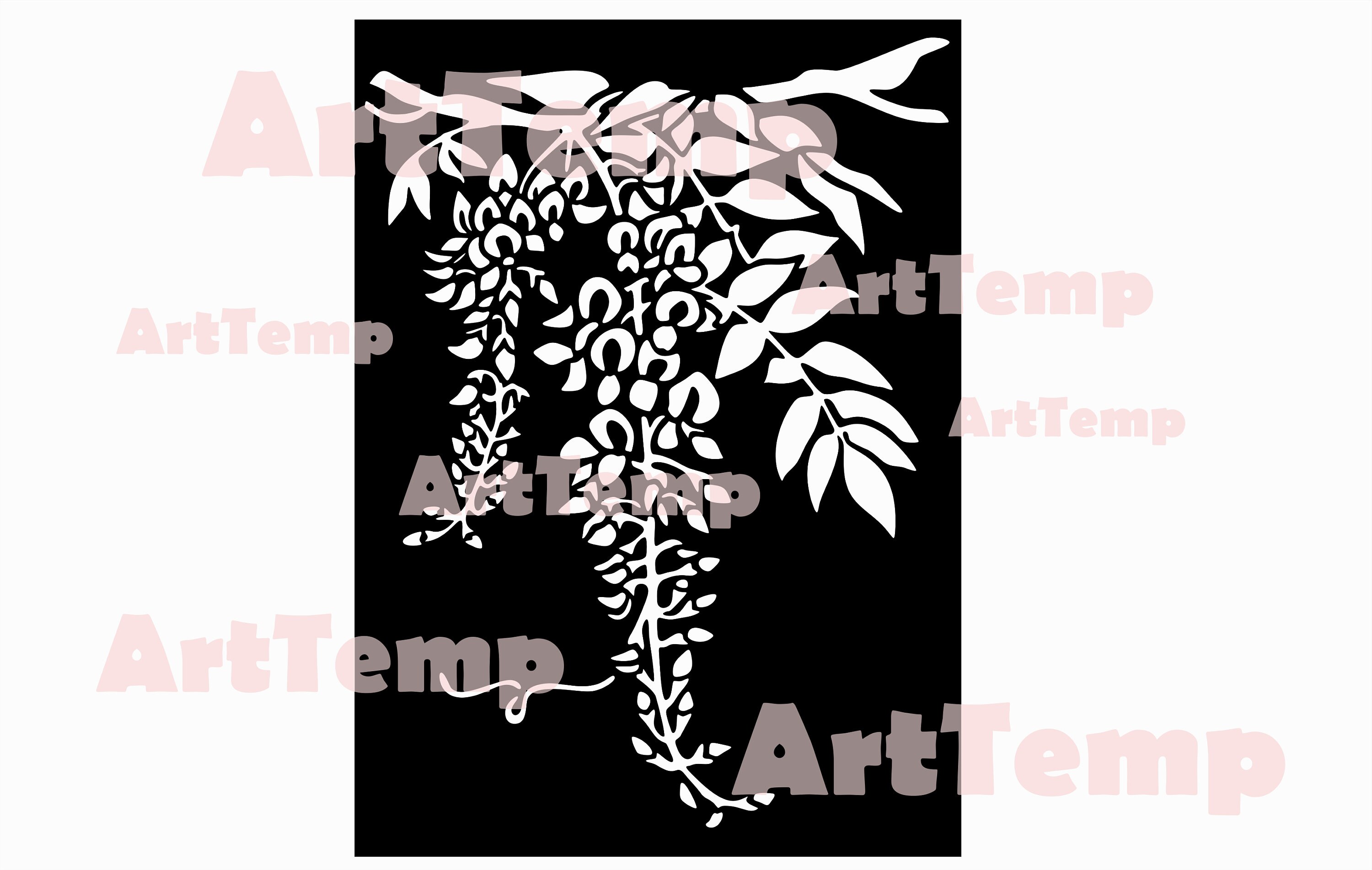 Wisteria DXF Tree Privacy Screen Cut File Svg for Cricut - Etsy