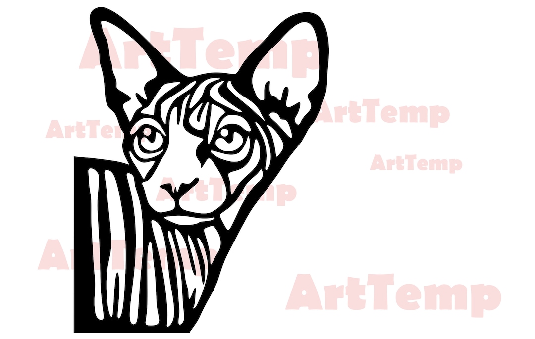 Sphynx Cat SVG: Laser Cut File, Cricut Silhouette (digital Download) - Etsy