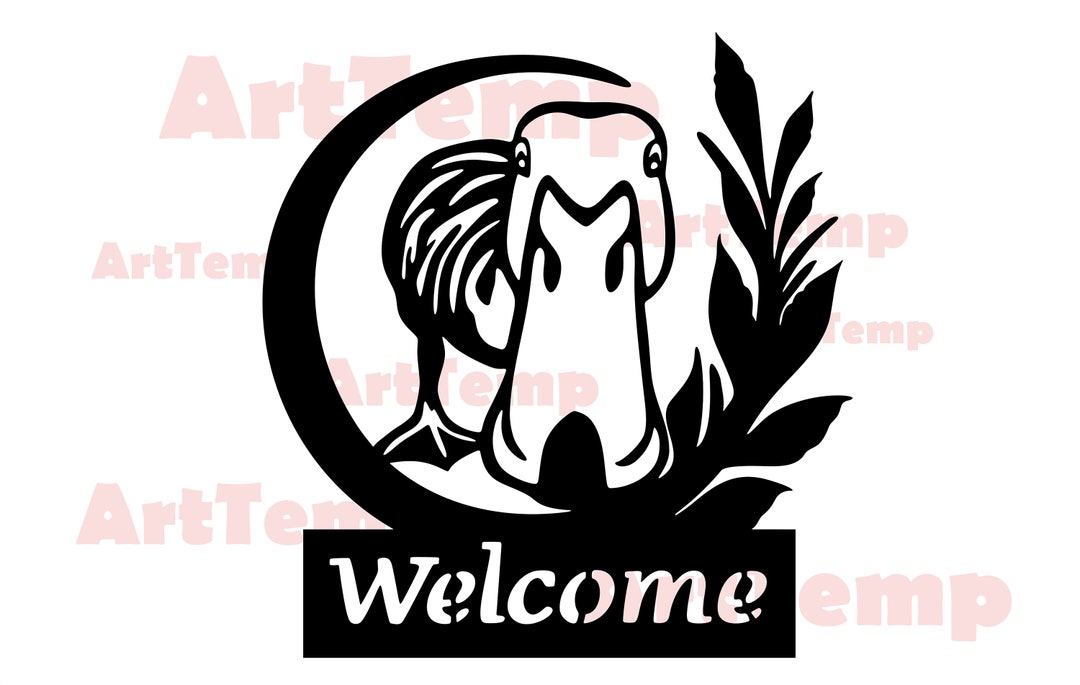 Duck SVG, Welcome Sign Dxf, Svg for Cricut, Dxf for Laser Cnc,duck Dxf ...