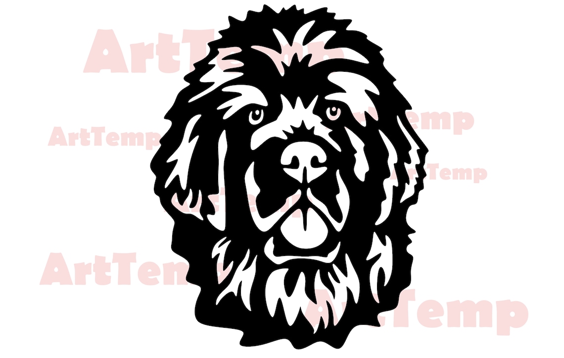 Newfoundland SVG, Dog Dxf Cut File, Pet for Cricut, Dxf for Laser Cnc ...