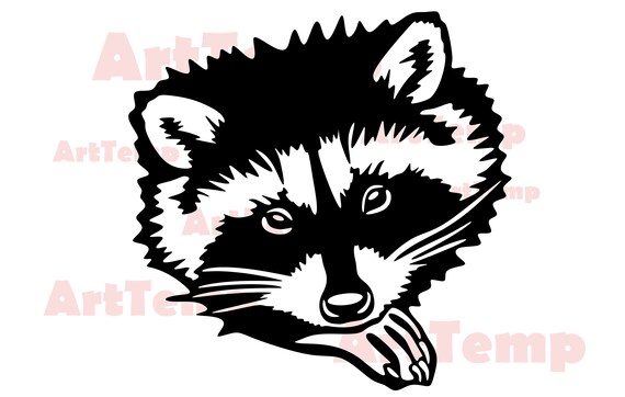 Raccoon Svg Raccoon Clipart SVG Cut Filesvg for Cricut Dxf - Etsy Ireland