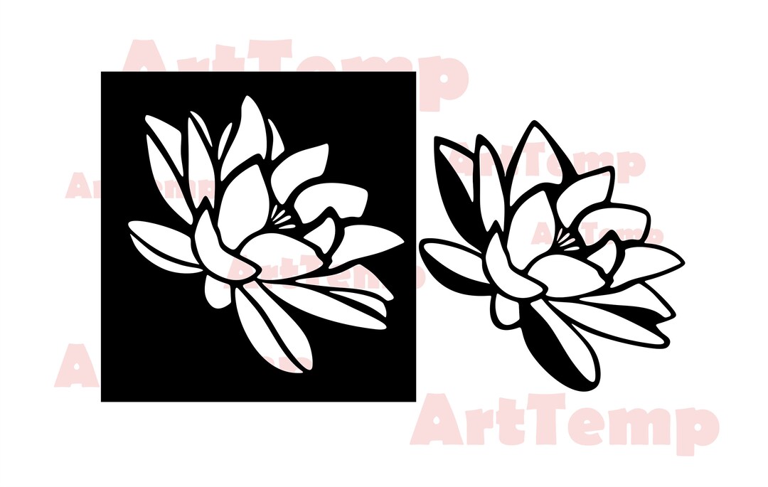 Lotus Svg, Flower Dxf, Tree Privacy Screen Cut File, Svg for Cricut ...