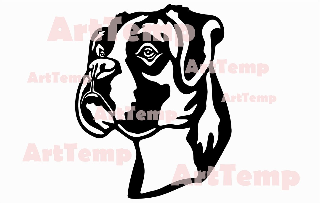 Boxer Dog SVG, Dog Dxf Cut File, Pet Svg for Cricut, Dxf for Laser Cnc ...