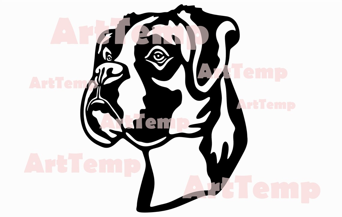 Boxer Dog SVG Dog Dxf Cut File Pet Svg for Cricut Dxf for - Etsy UK