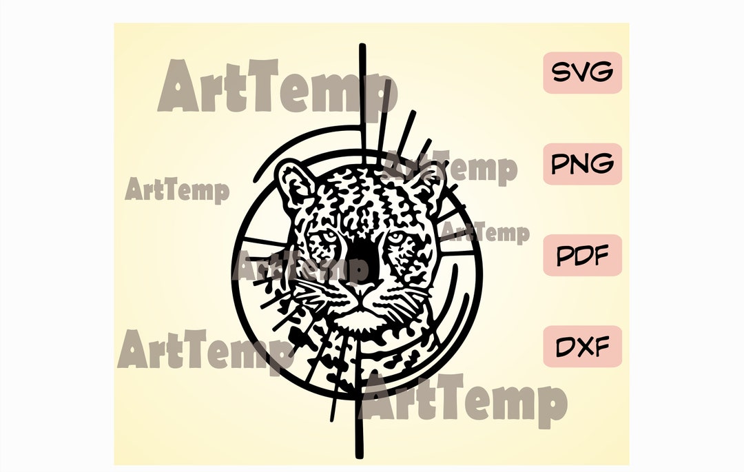 Leopard DXF, Animals SVG Cut File, Svg for Cricut, Dxf for Laser Cnc ...