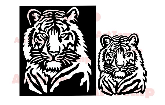 Tiger Tree Dxf Laser Cut Files Plasma Cutting Tiger Wall Art Svg Tiger ...