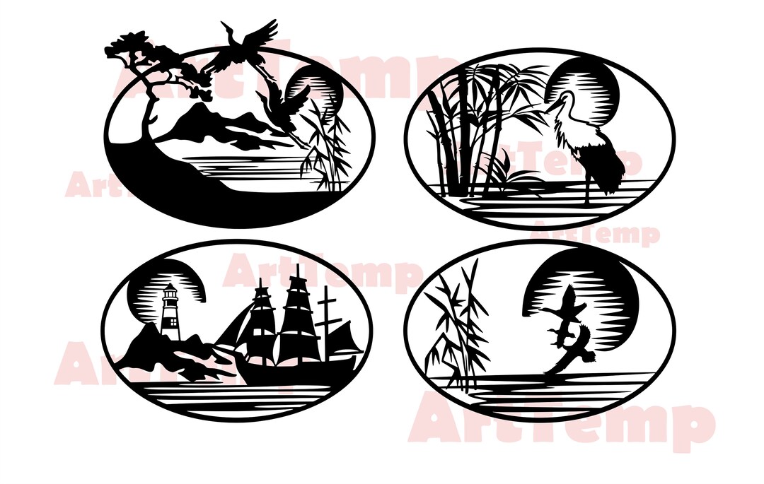Sea Scene SVG Bundle: Wildlife Vector Cut Files (digital Download) - Etsy